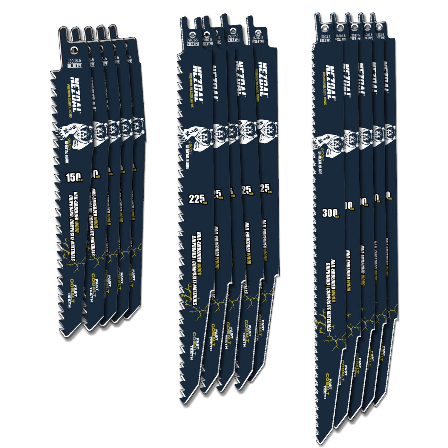 Demolition Pack | Blixtsnabb Rivning | Tigersågblad | 15 st